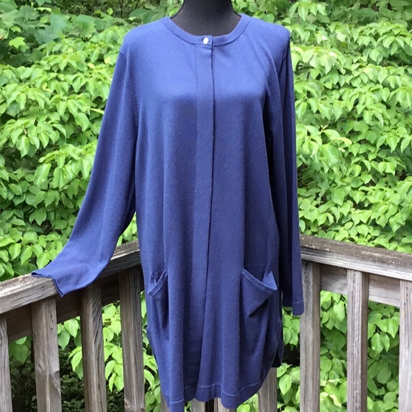 J. Jill | Tops | J Jill Ultramarine Long Lean Cardigan | Poshmark